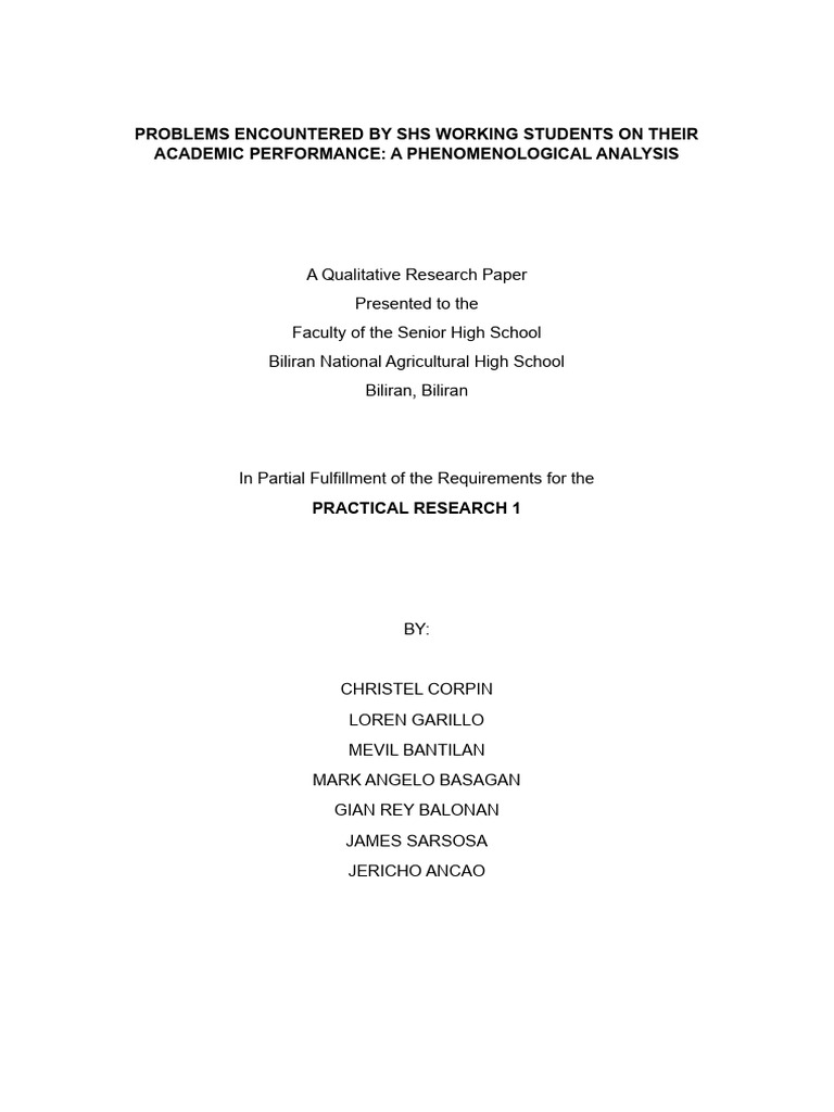 Practical Research | PDF | Employment | Occupational Safety And Health