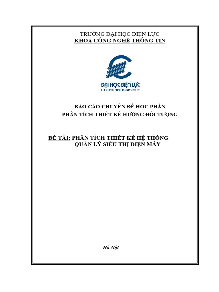 (123doc) Tieu Luan Phan Tich Thiet Ke He Thong Quan Ly Sieu Thi Dien May | PDF