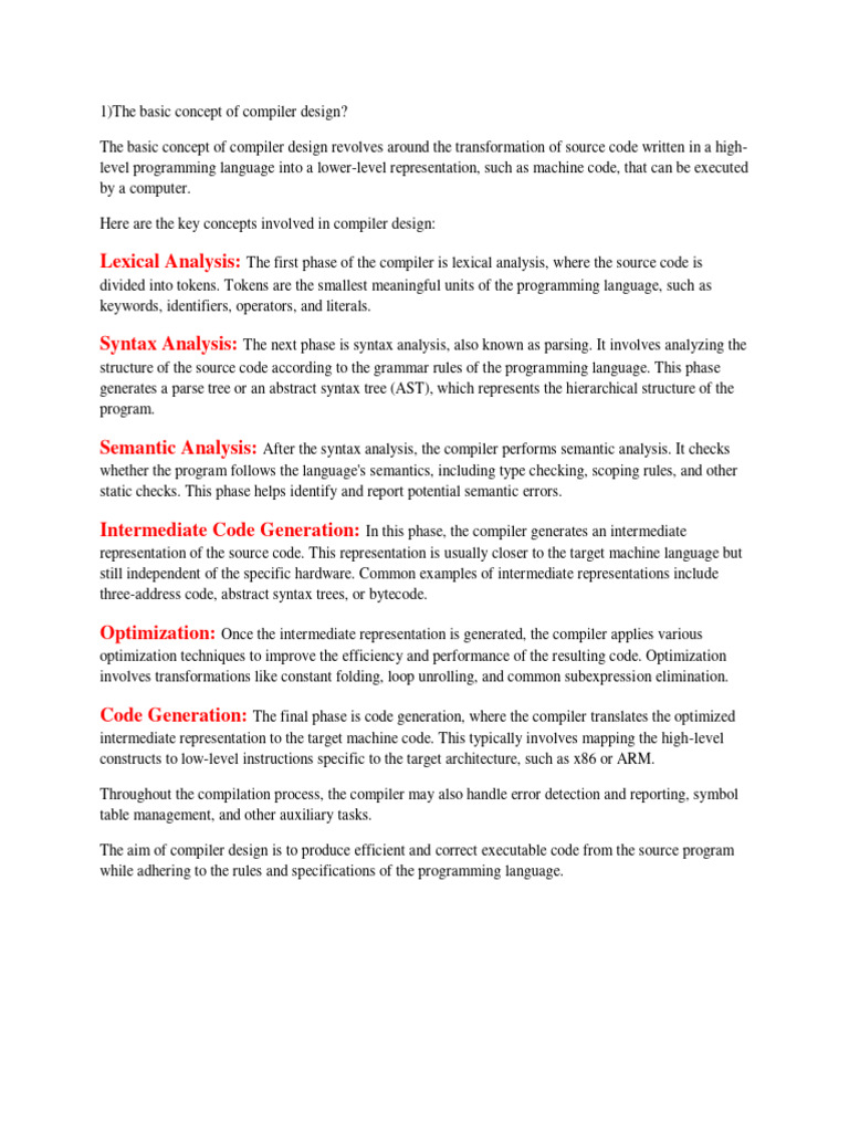 Compiler Design | PDF | Parsing | Compiler