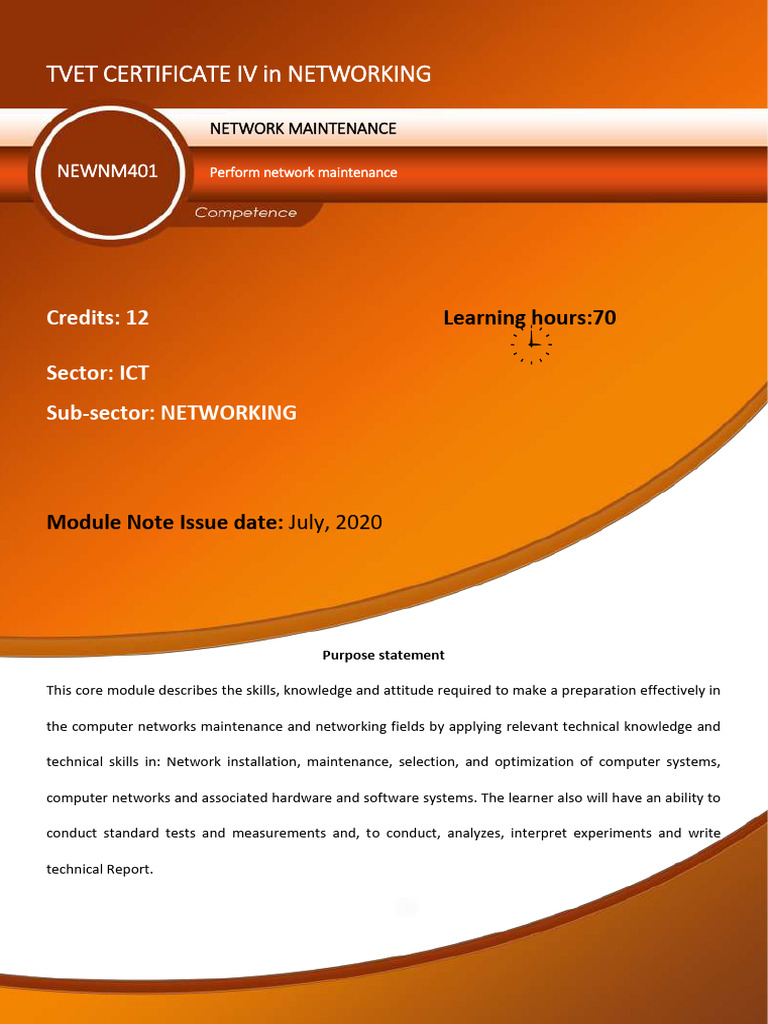 NEWNM401Network Maintenance | Download Free PDF | Computer Network | Ip Address