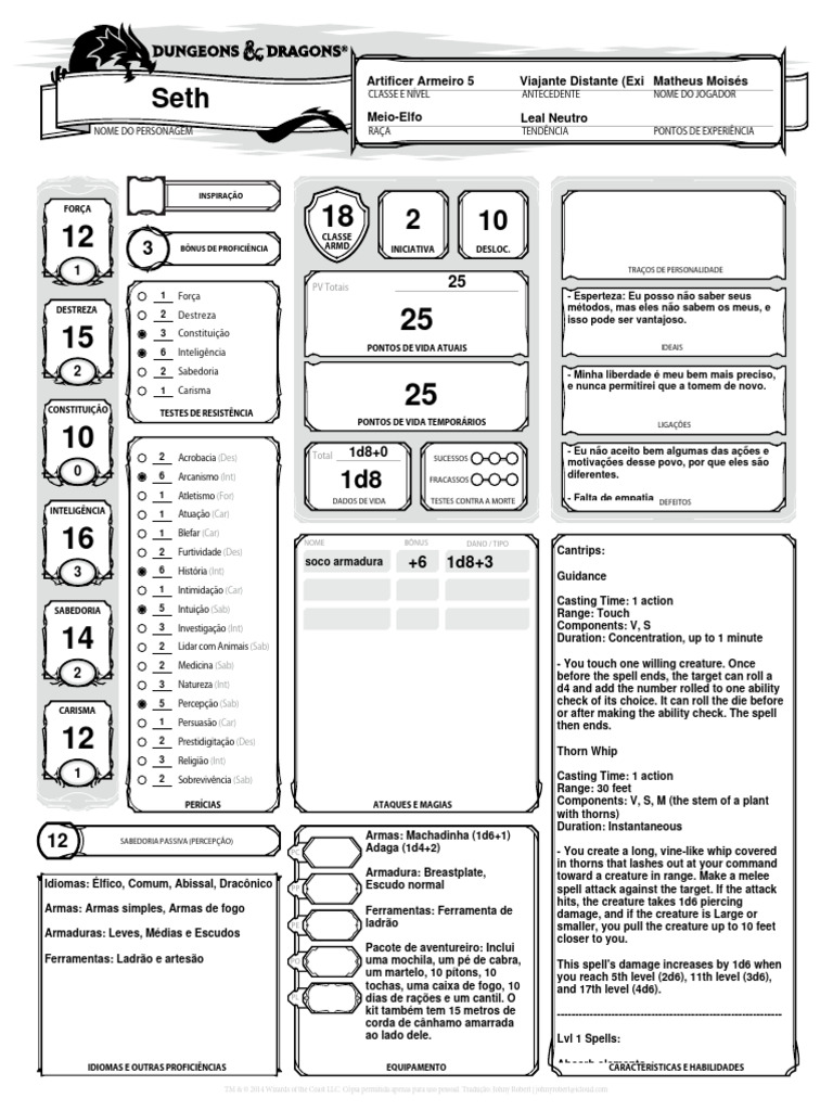 Ficha D&D | PDF