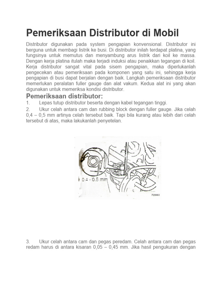 Pemeriksaan Distributor | PDF