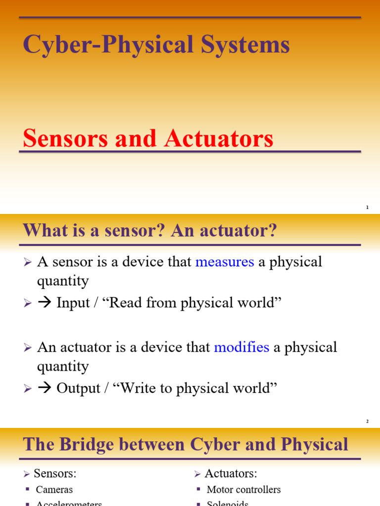 06 Sensors Actuators | PDF