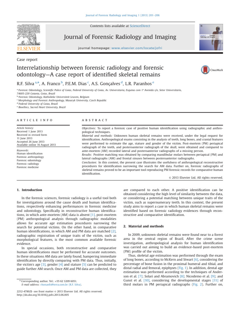 Forensic Odontologyy Pdf Dental Anatomy Tooth