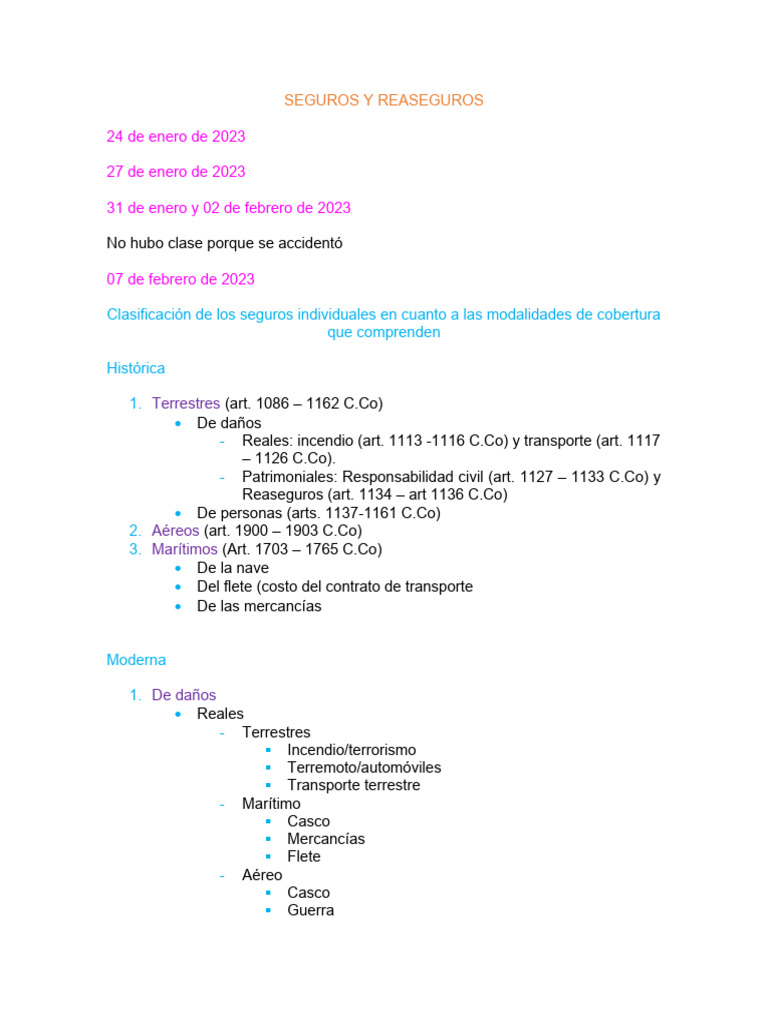 Seguros y Reaseguros | PDF | Póliza de seguros | Seguro