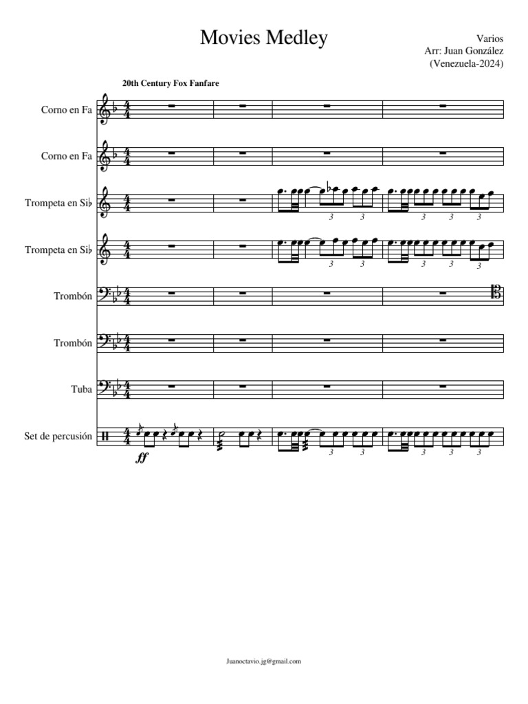 Movies Medley-Partitura y Partes | PDF