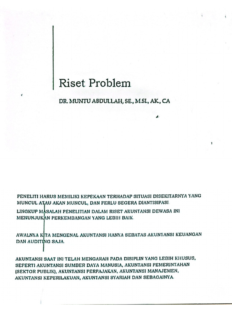 3 - RISET PROBLEM | PDF