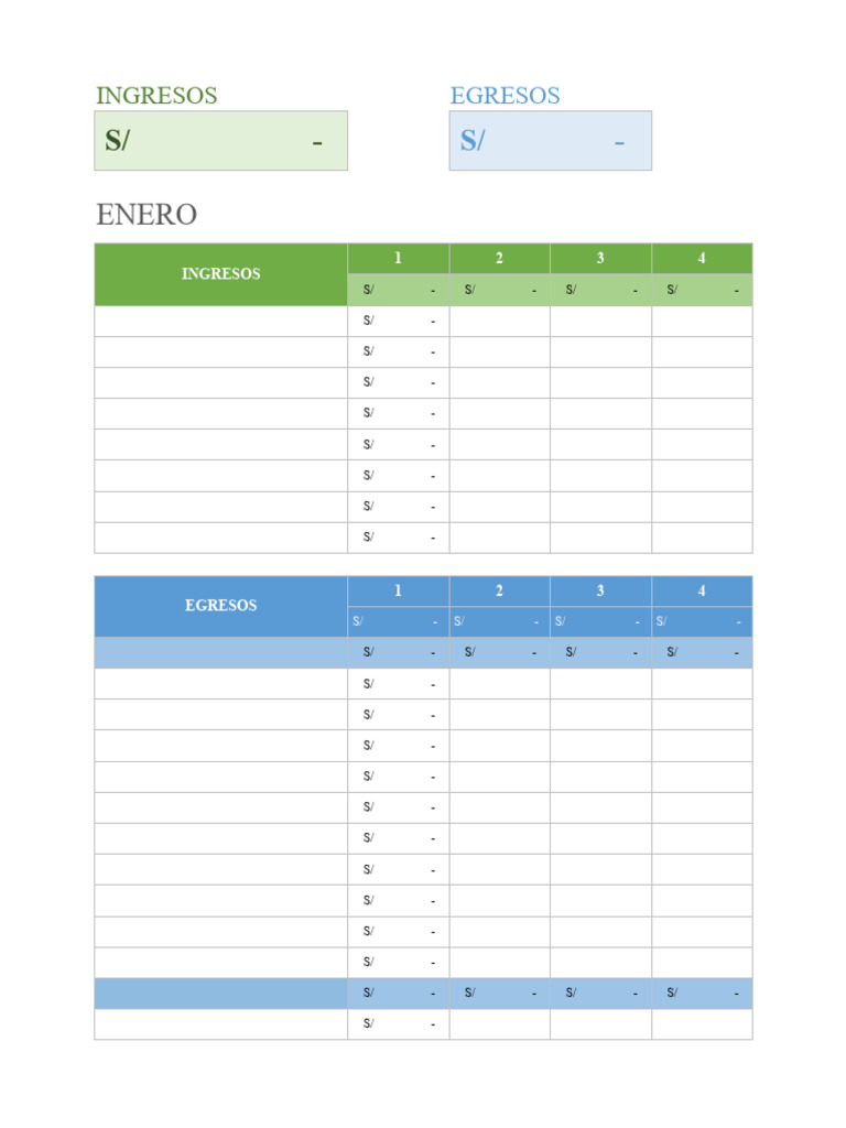 Ingresos y Egresos Anual | PDF