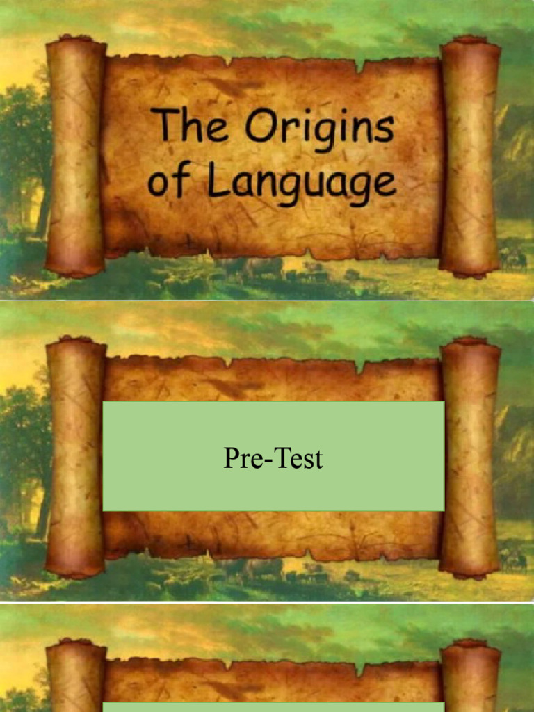 2.1 The Origins of Language (Theory of Natural Evolution) . | PDF ...