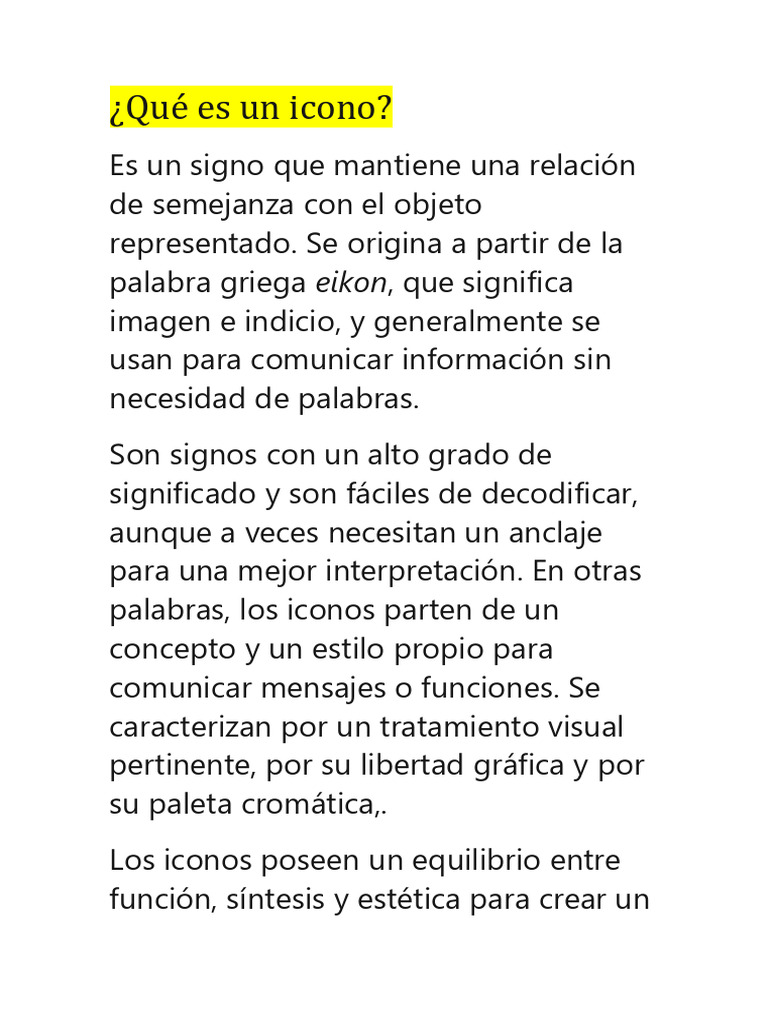 Qué Es Un Icono | PDF