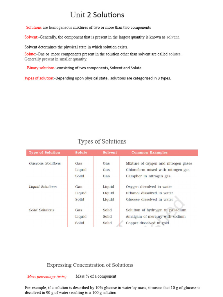 Class 12 Chapter 2 Solution | PDF | Solubility | Dissociation (Chemistry)
