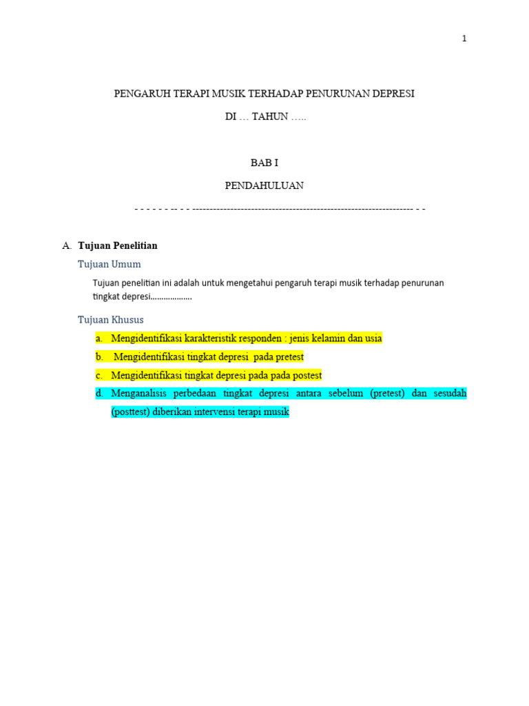 SPH 2 - CONTOH PENGARUH TERAPI MUSIK THD DEPRESI - KUASI EKSPERIMEN ...