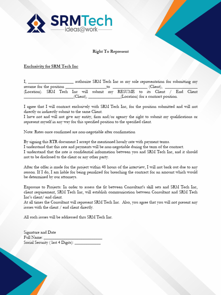 SRM Tech RTR - Individual | PDF