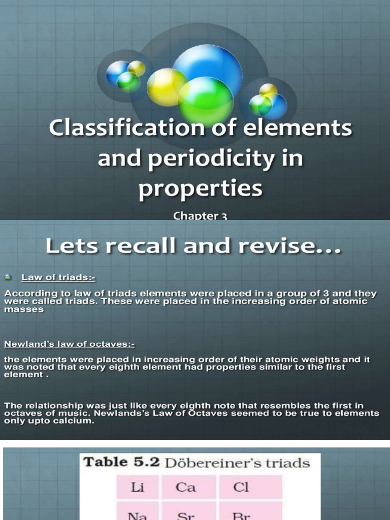 11 Chemistry Classification of Elements and Periodicity | PDF