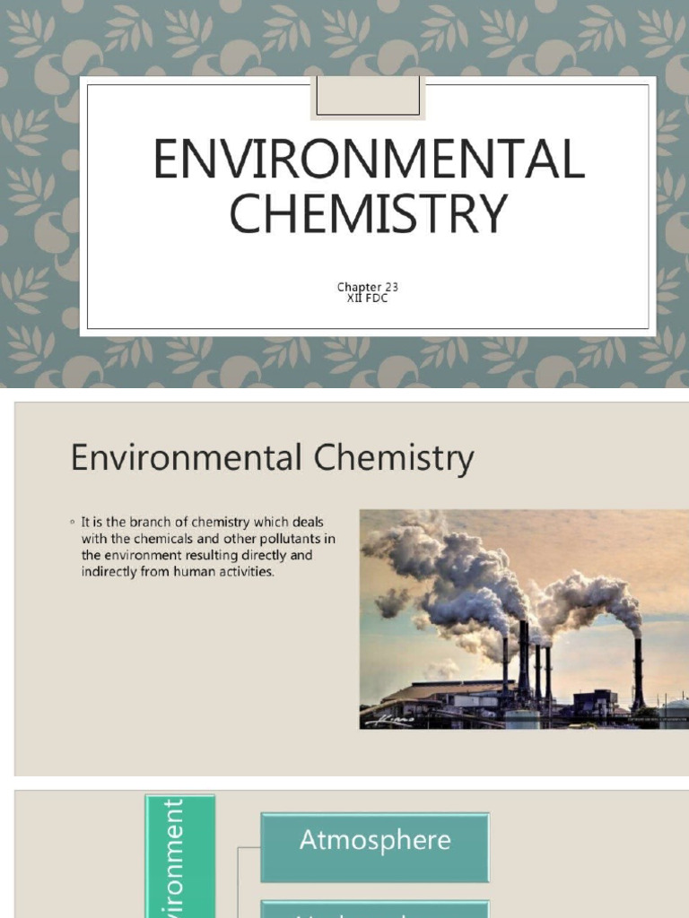 11 Chemistry Environmental Chemistry | PDF