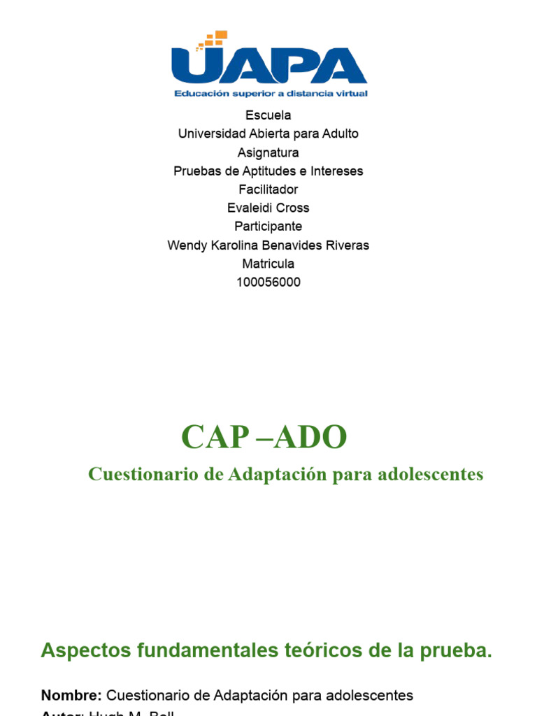 Tareas Del CAP ADO | PDF | Las emociones | Cognición