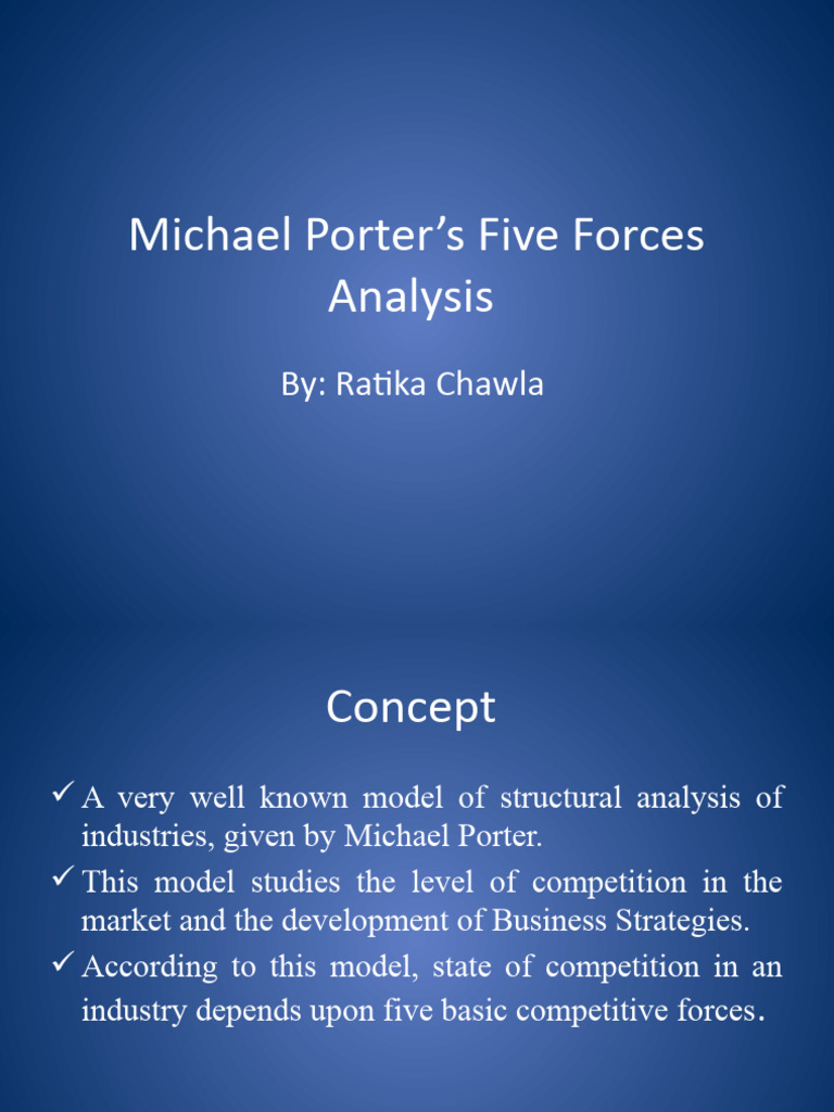 Michael Porter's Five Forces Analysis | PDF | Marketing | Microeconomics