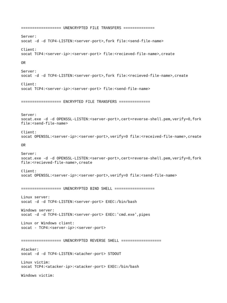 Socat | PDF | Technology & Engineering