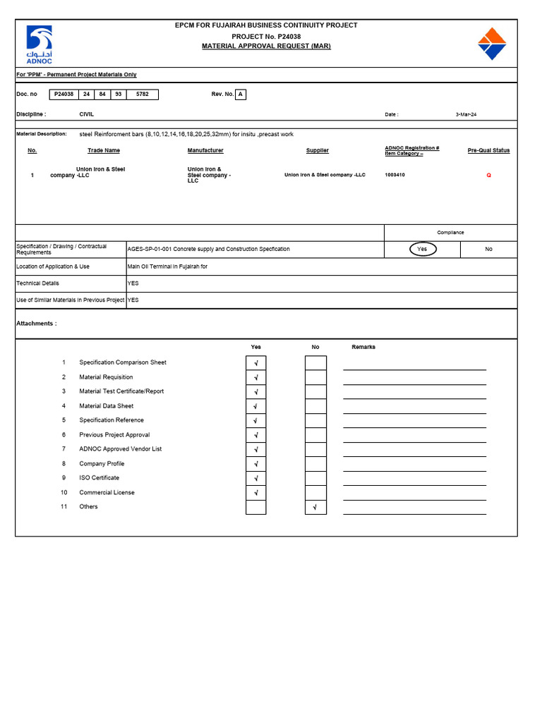 p24038-24!84!93-3877 Material Approval Request For Floor and Wall ...