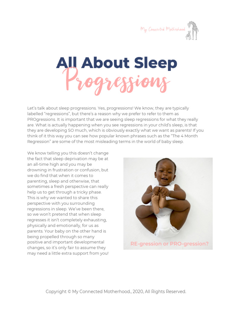 Sleep Progressions Guide | PDF | Infants | Toddler