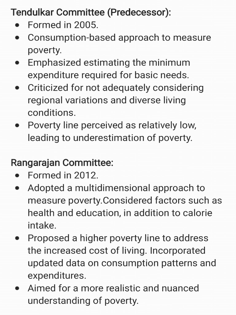 Rangarajan and Tendulkar Committee | PDF