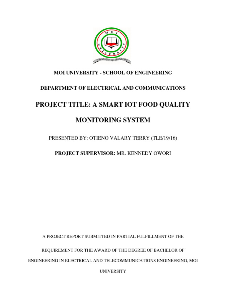 A Smart IOT Food Quality Monitoring System Terry Valary | PDF | Electrical Resistance And ...