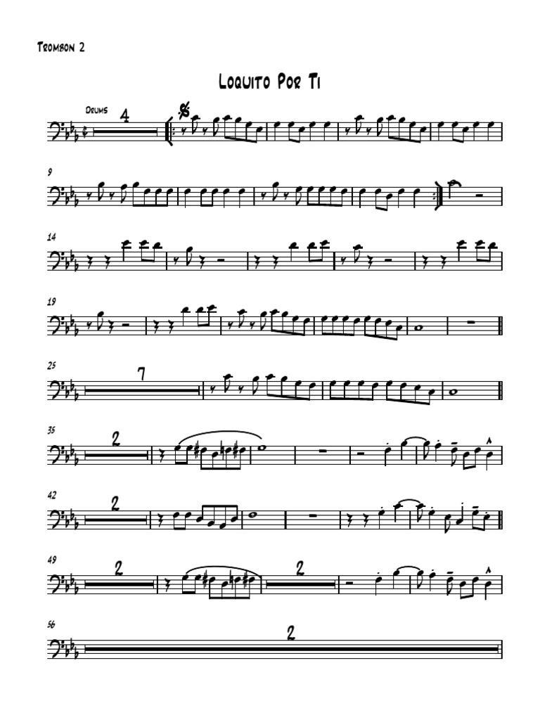 Loquito Por Ti Loquito Por Ti - Trombon 2 | PDF