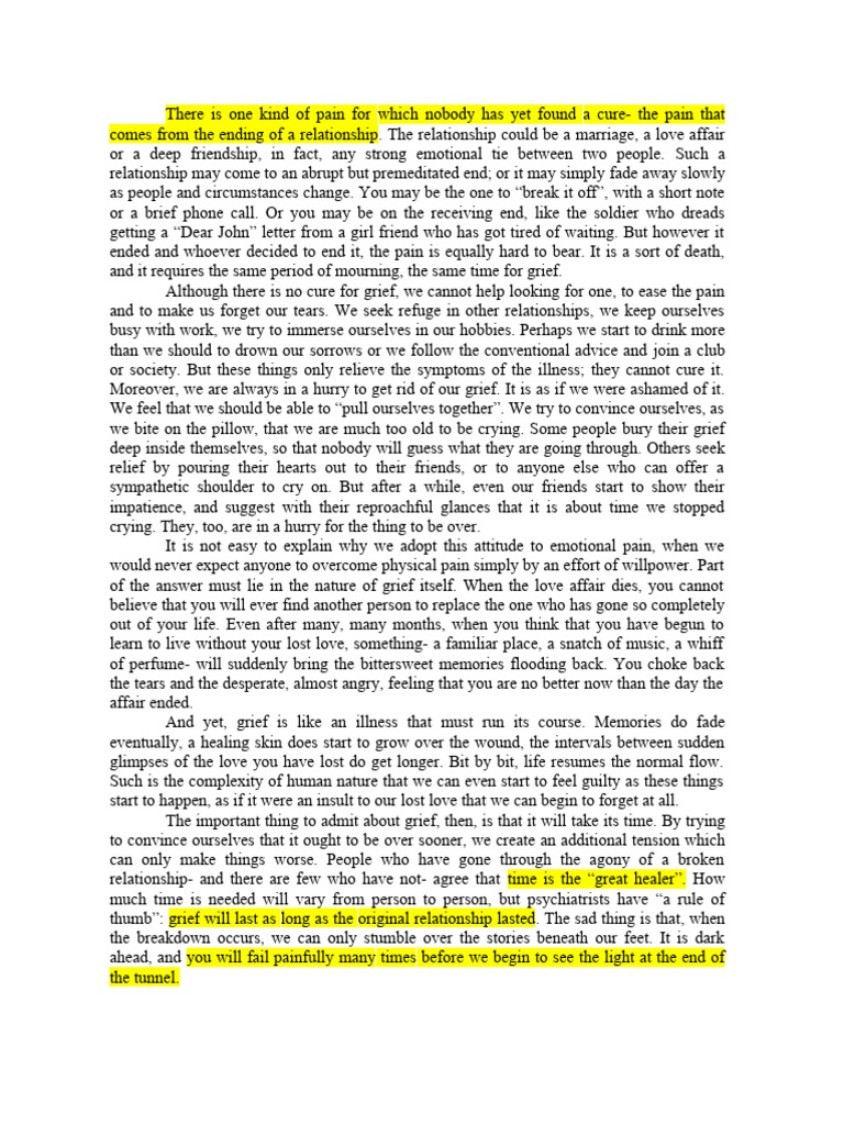 Reading Cae | PDF | Grief