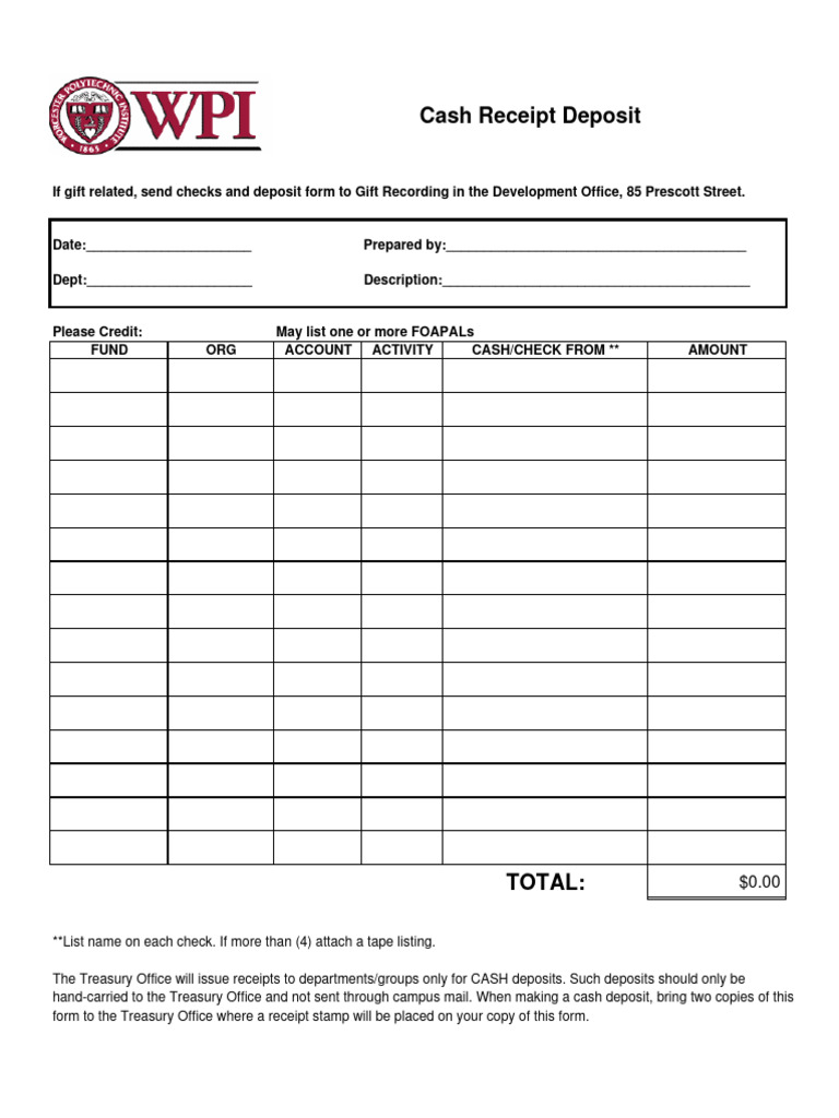 Money Deposit Receipt PDF | PDF | Business | Finance & Money Management