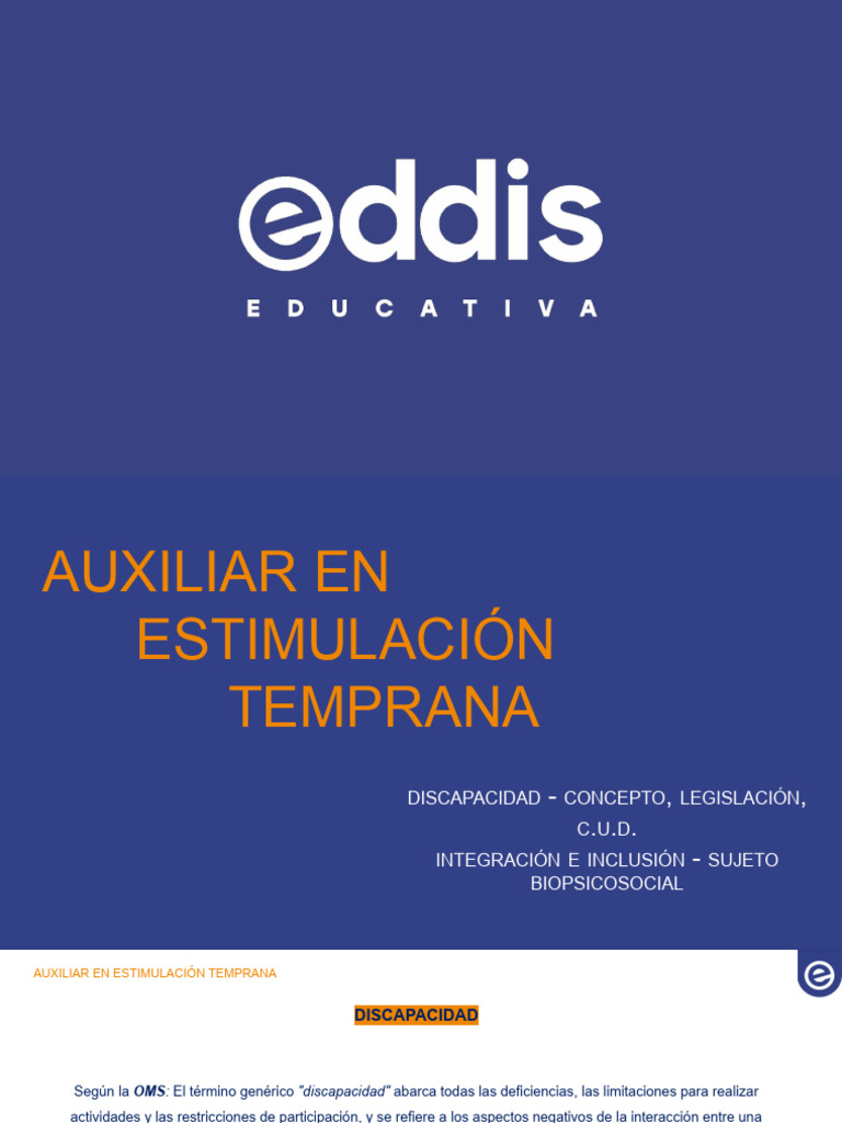 Clase 11 - Estimulacion Temprana.pptx | PDF | Invalidez | Comportamiento