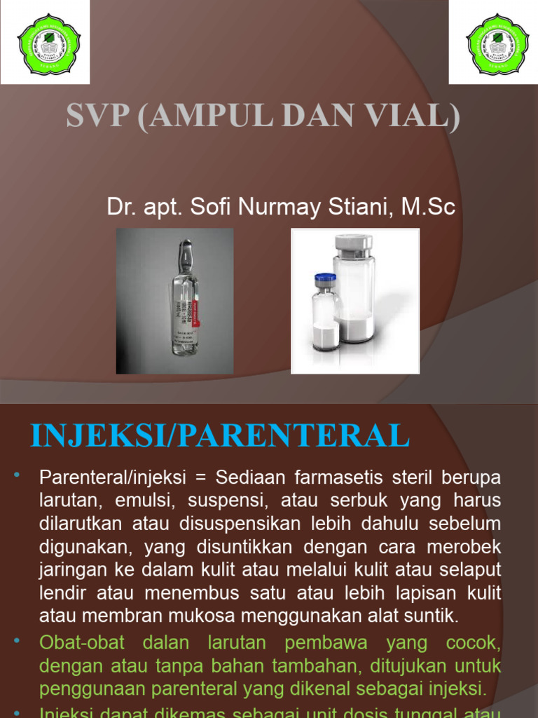 P-5 SVP (Ampul Dan Vial) | PDF | Kesehatan Holistik