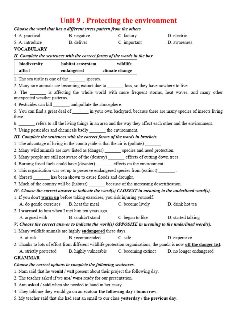 Unit 9 - GRADE 10 - NO1 | PDF | Ice | Natural Environment