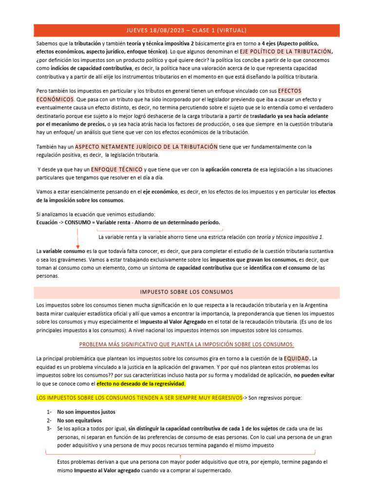 Resumen Impuestos II | PDF | Impuestos | Valor añadido