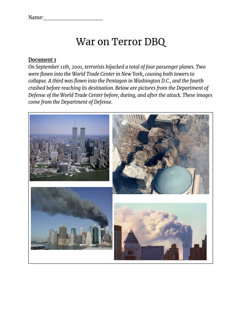 Annotated-Copy of 10th American History - War On Terror - DBQ ...