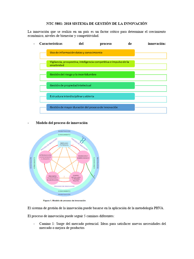 Sistema de Gestión de La Innovación NTC 5801 - 2018 | PDF | Innovación | Planificación