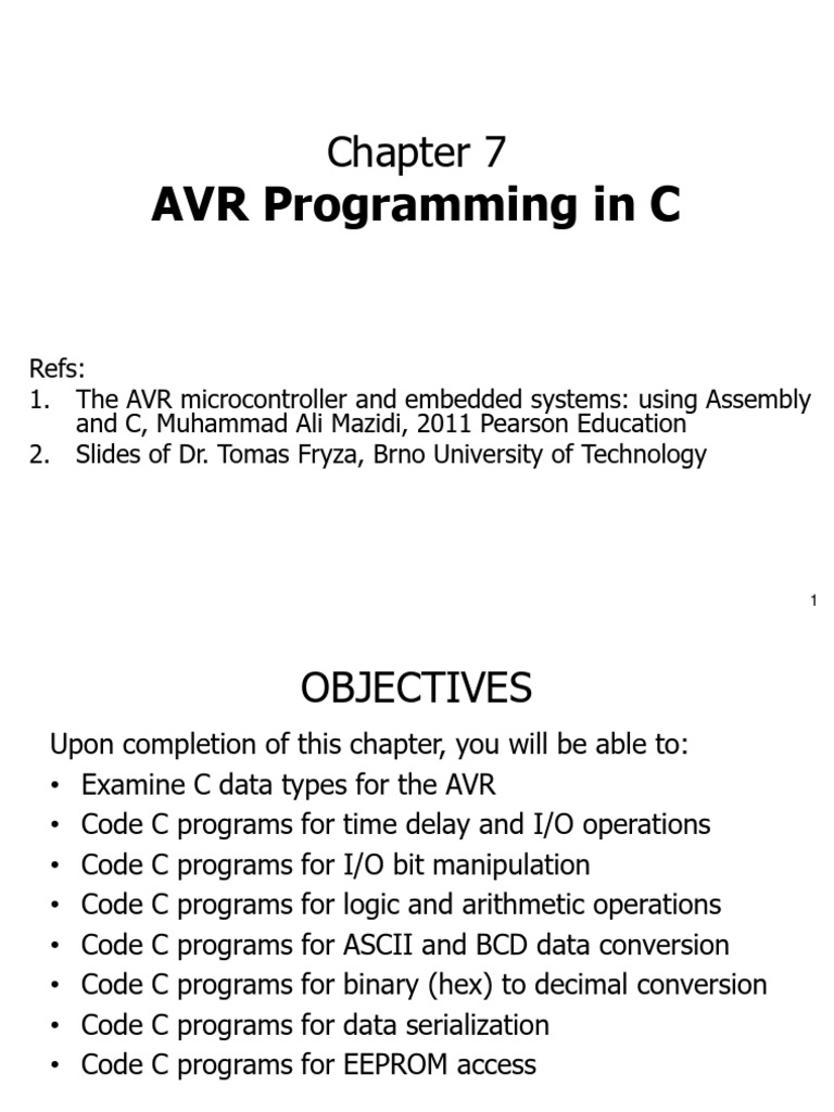 MPS - Ch07 - AVR - C Programming | Download Free PDF | Programming | Computer Program
