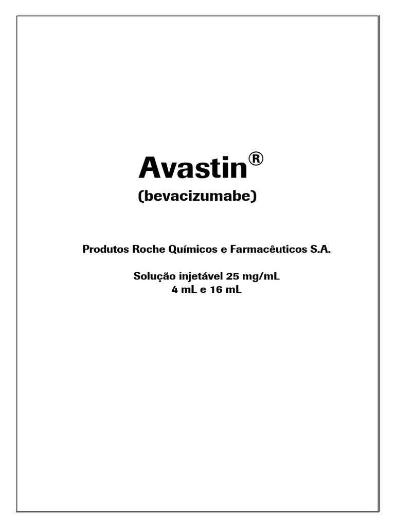 Avastin Bula de Pacientes | Download grátis PDF | Câncer | Hipertensão