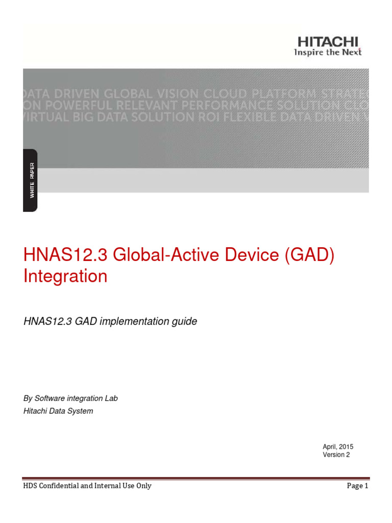 HNAS 12.3 GAD Implementation Guide | PDF | Computer Data Storage ...