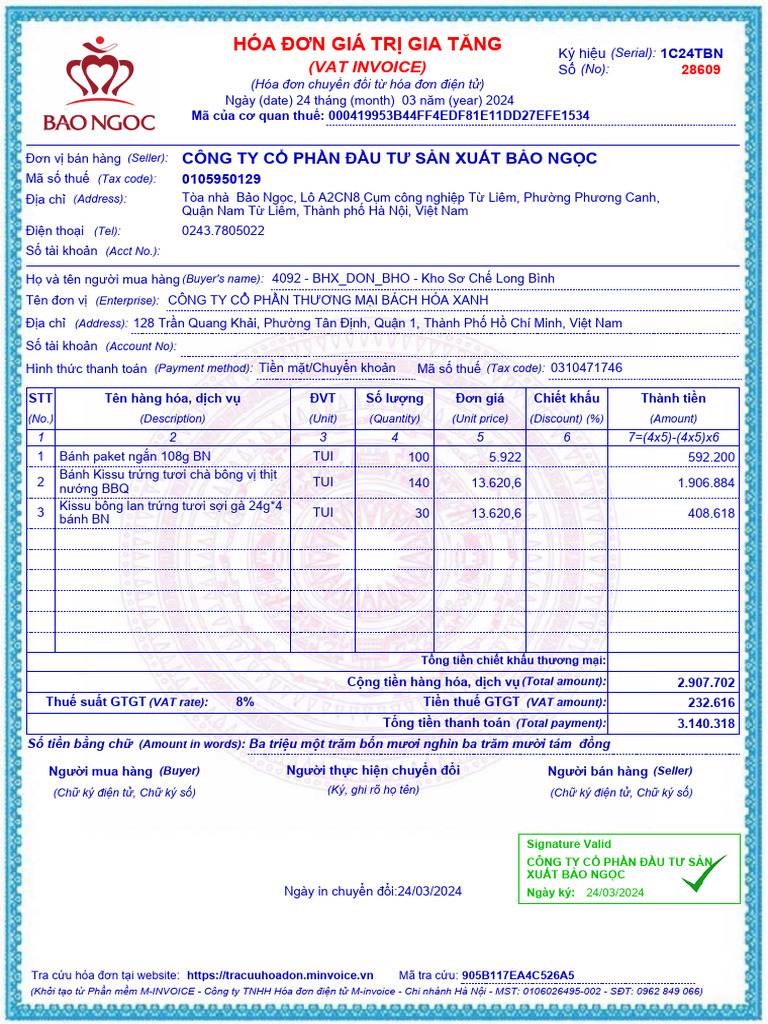 BHX Long Binh 23.03 | PDF