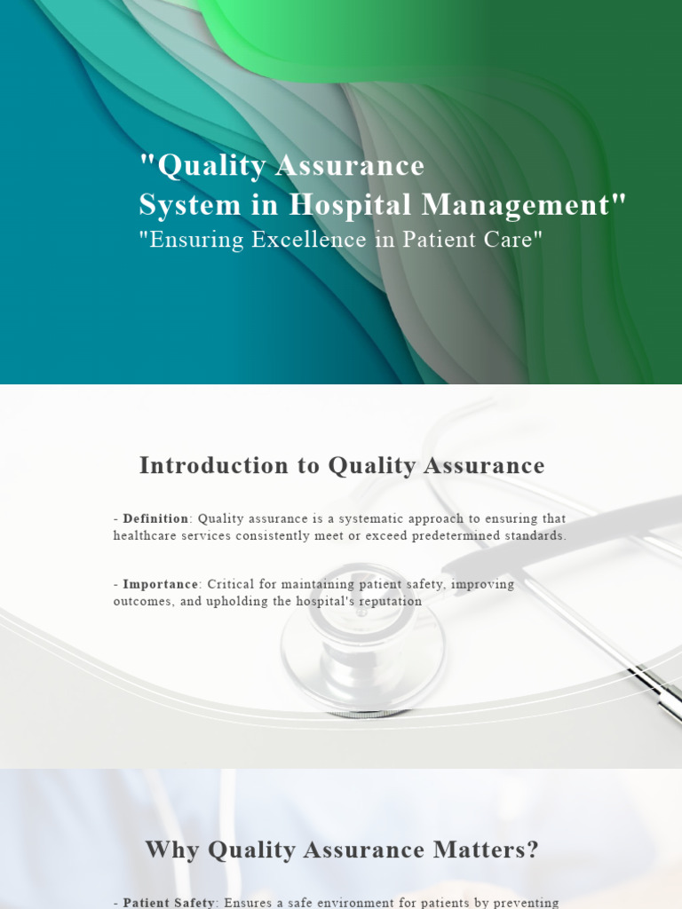 Quality Assurance System in Hospital | PDF | Patient Safety | Risk