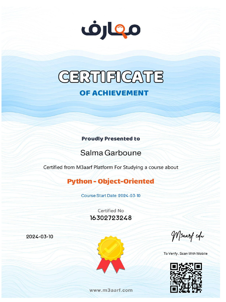 Python's Certificat | PDF Python's Certificat | PDF