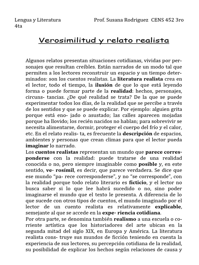 Narrativa Realista | Descargar gratis PDF | Realismo (Artes)