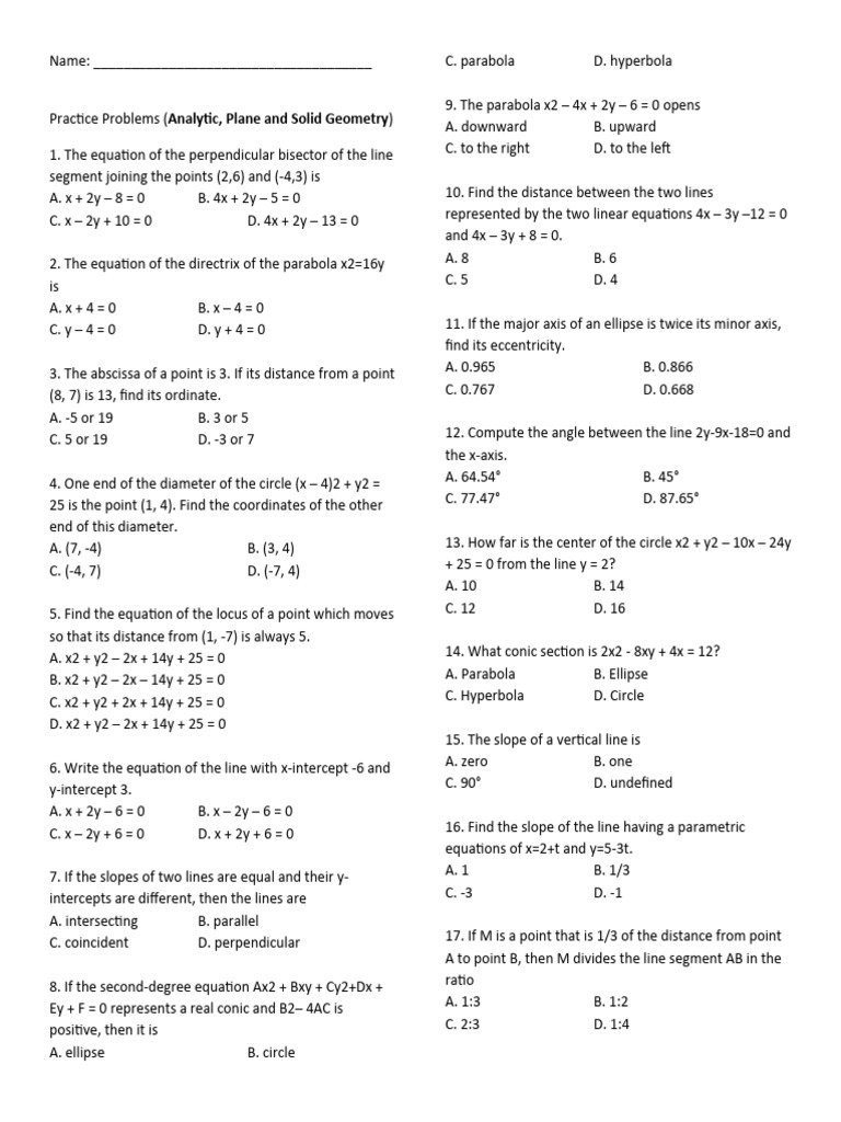 Geometry Practice Problems | PDF | Area | Triangle