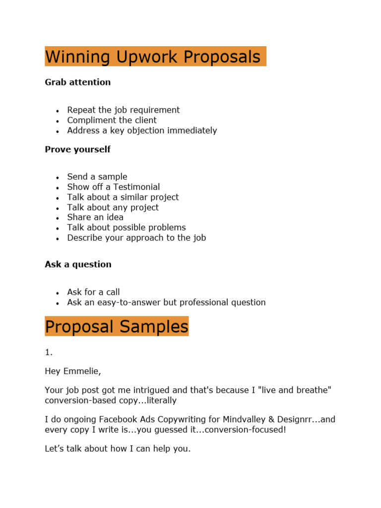 Proposals Samples | PDF | Copywriting | Marketing