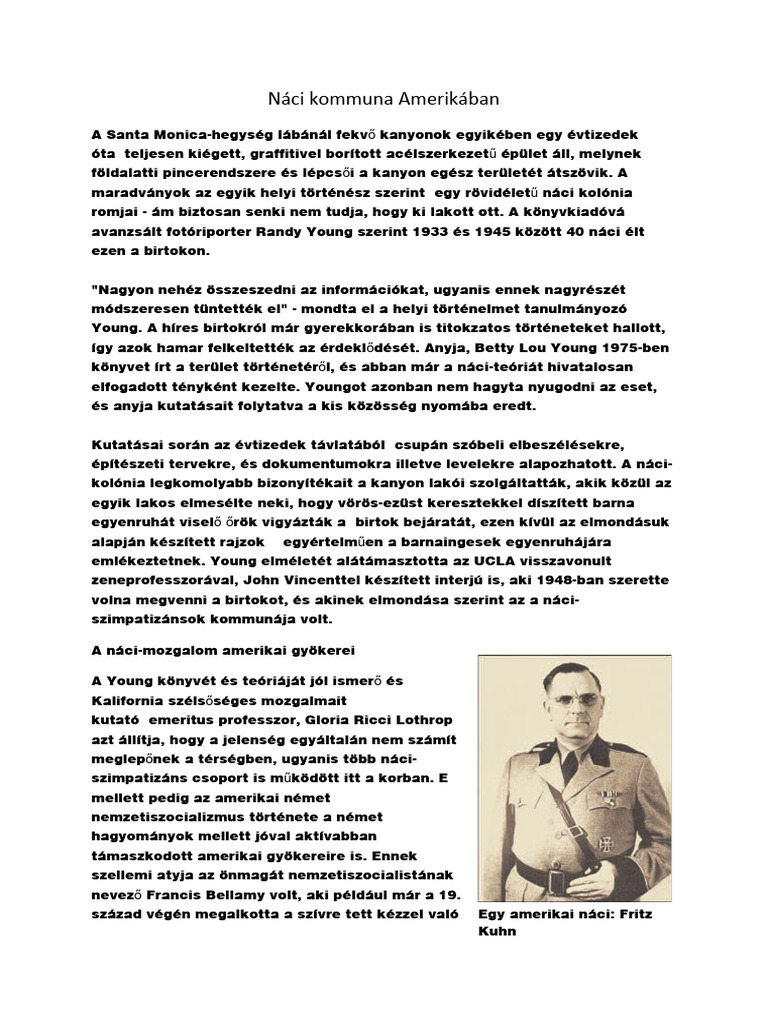 Náci Kommuna Amerikában | PDF