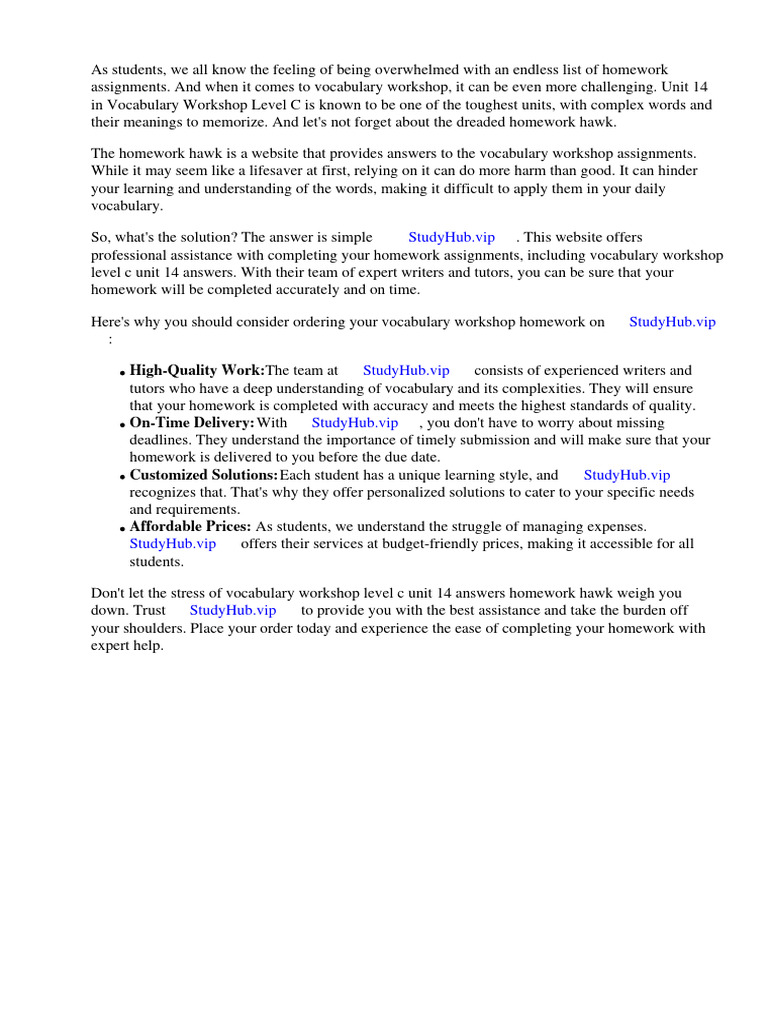 Student Guide: Vocabulary Workshop Help | PDF | Vocabulary | Reading ...