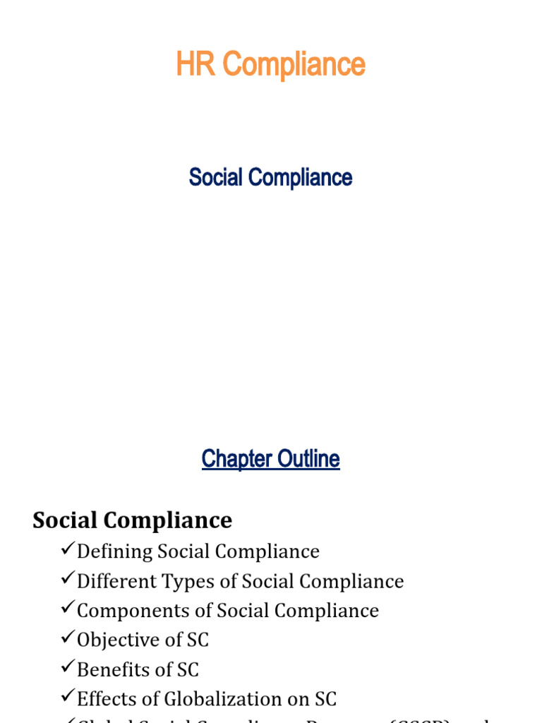 Understanding Social Compliance Standards | PDF