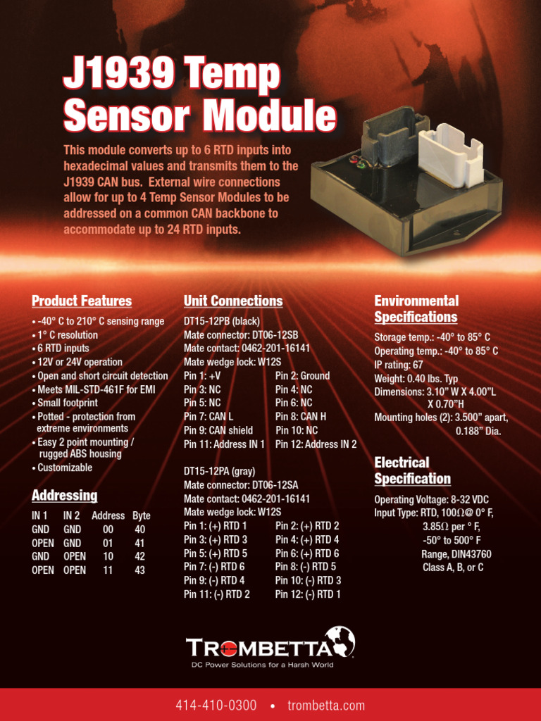 TR-16204 J1939 Temp-Sensor SS r3 | PDF | Electrical Components ...