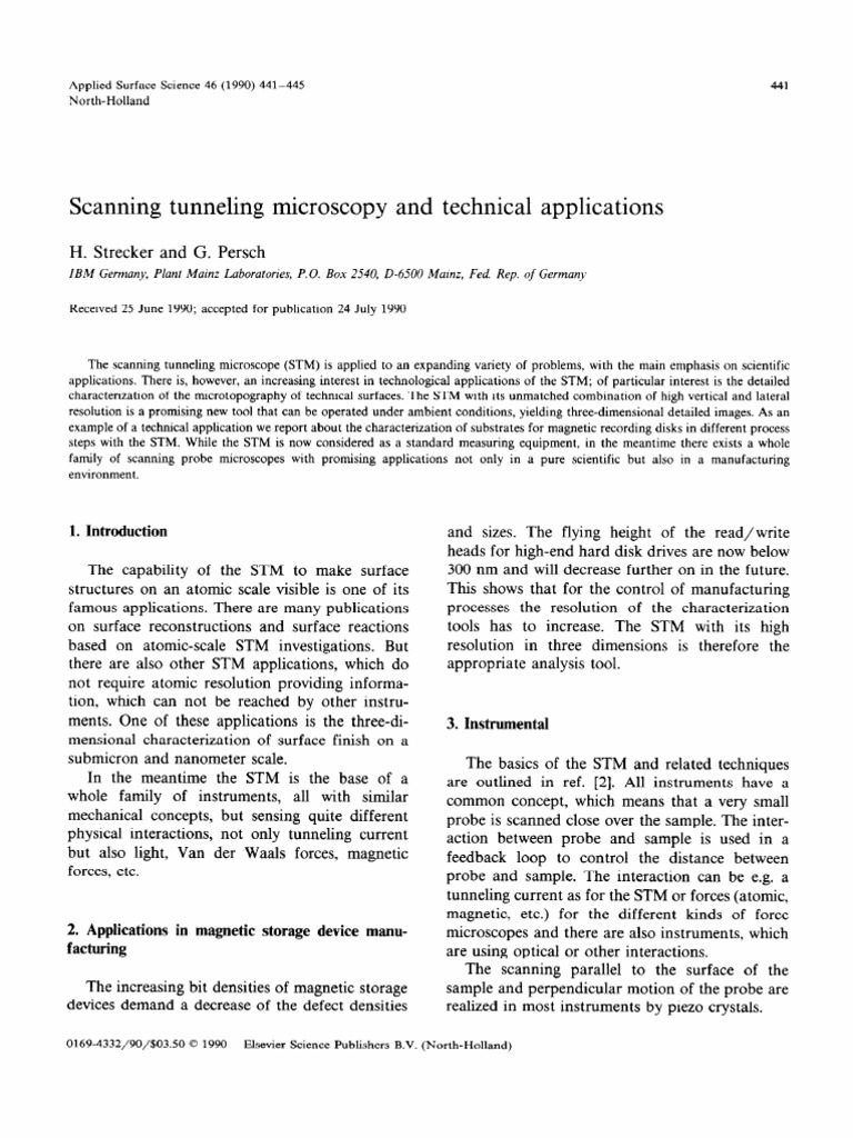 STM paper-00 | PDF | Scanning Tunneling Microscope | Microscope