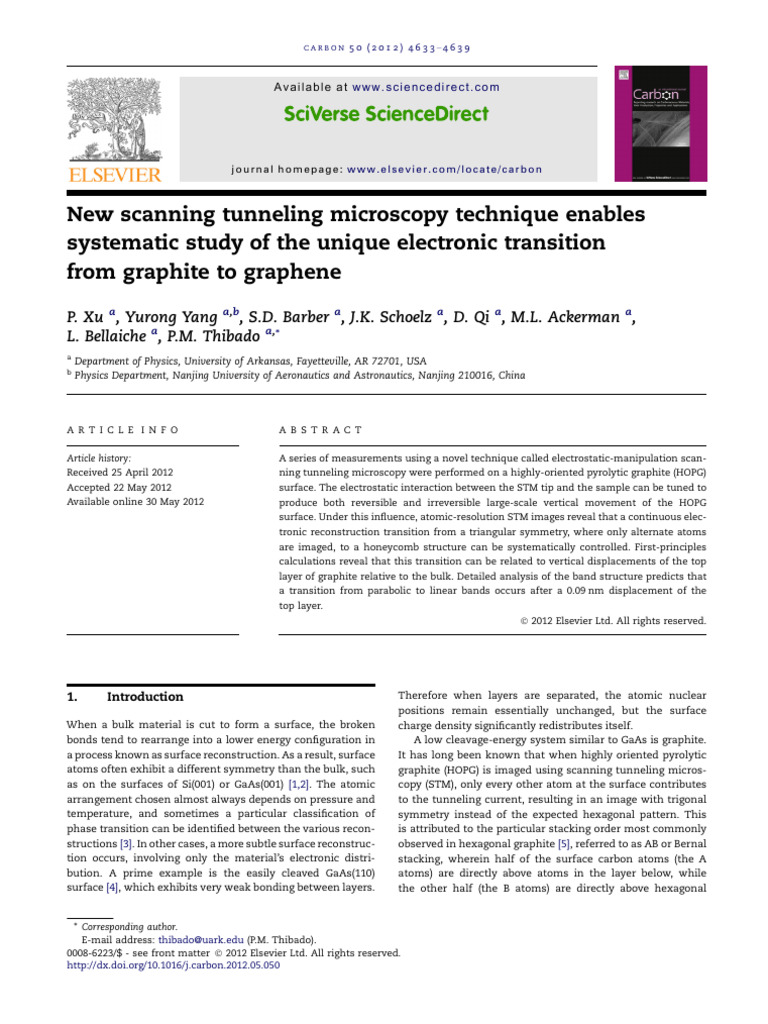 New paper | PDF | Scanning Tunneling Microscope | Graphene
